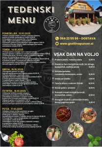 Puncerjeve malice - Dnevna ponudba - Gostilna Puncer