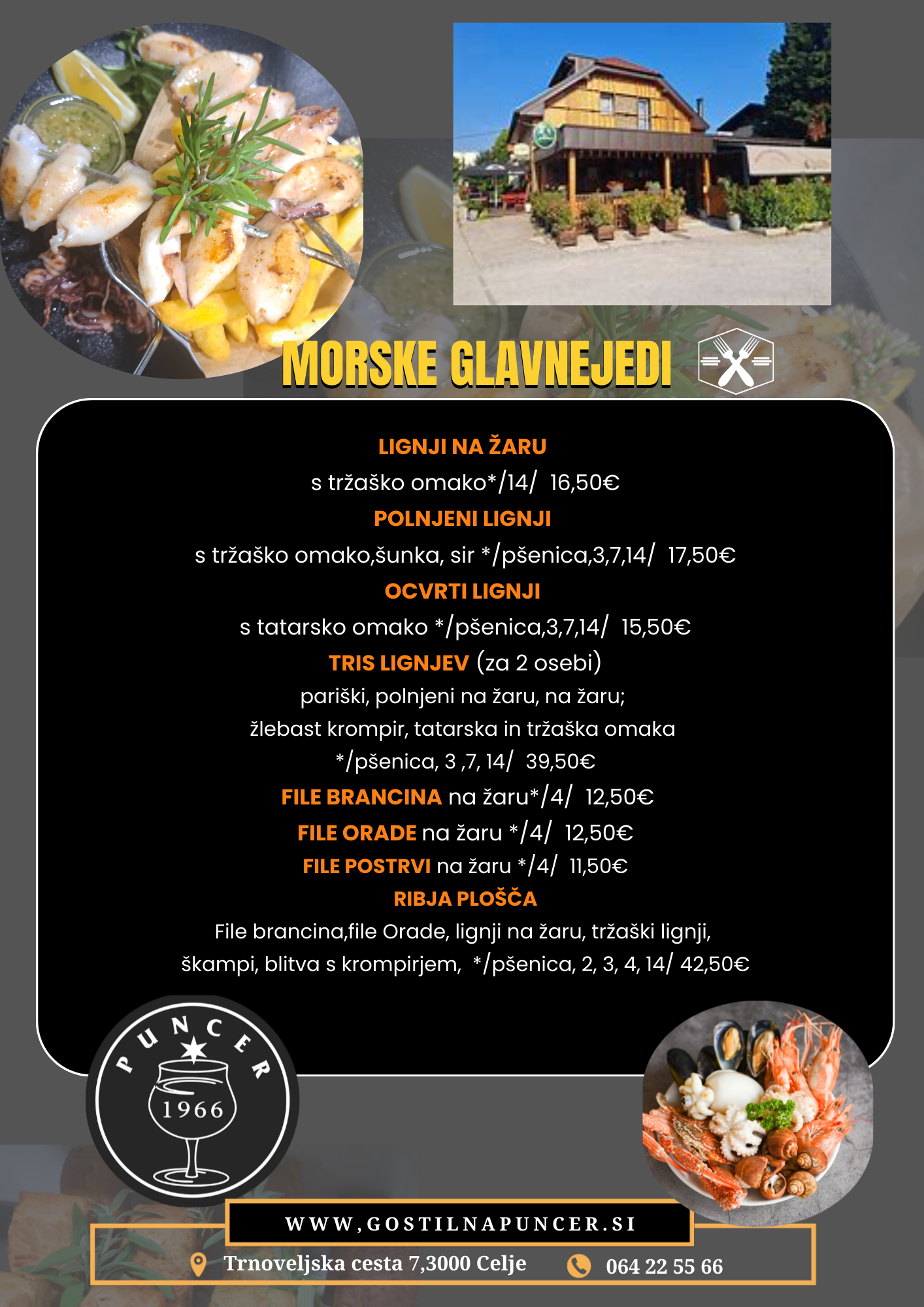 Menu - Gostilna Puncer